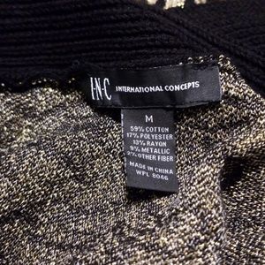 INC International Concepts | Sweaters | Nwt Inc Gold Metallic Off The ...